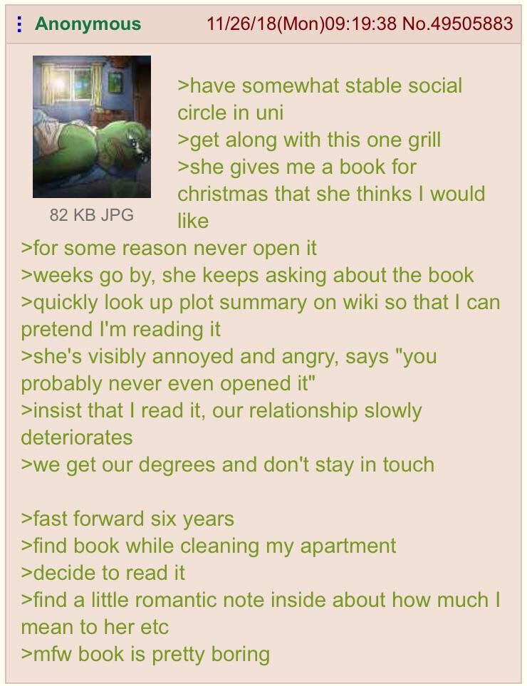Anon meets a book thot | Scrolller