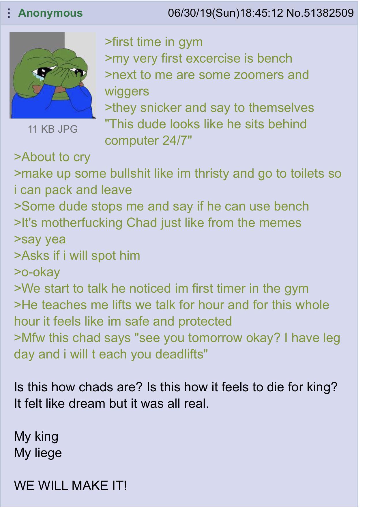Anon meets a Chad the | Scrolller