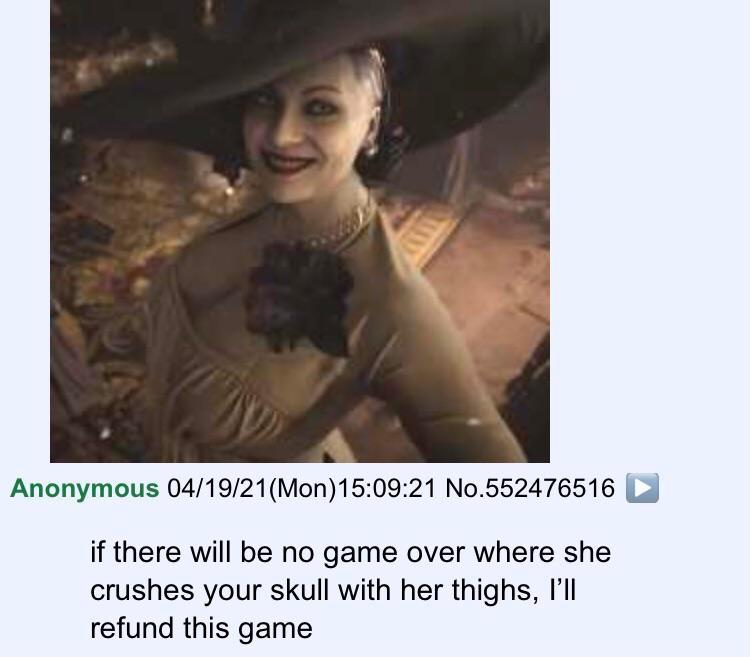 Anon plans to buy Resident Evil VIllage | Scrolller