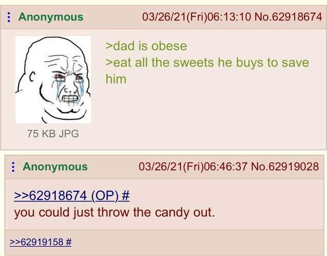 Anon Sacrifices himself for his Daddy | Scrolller