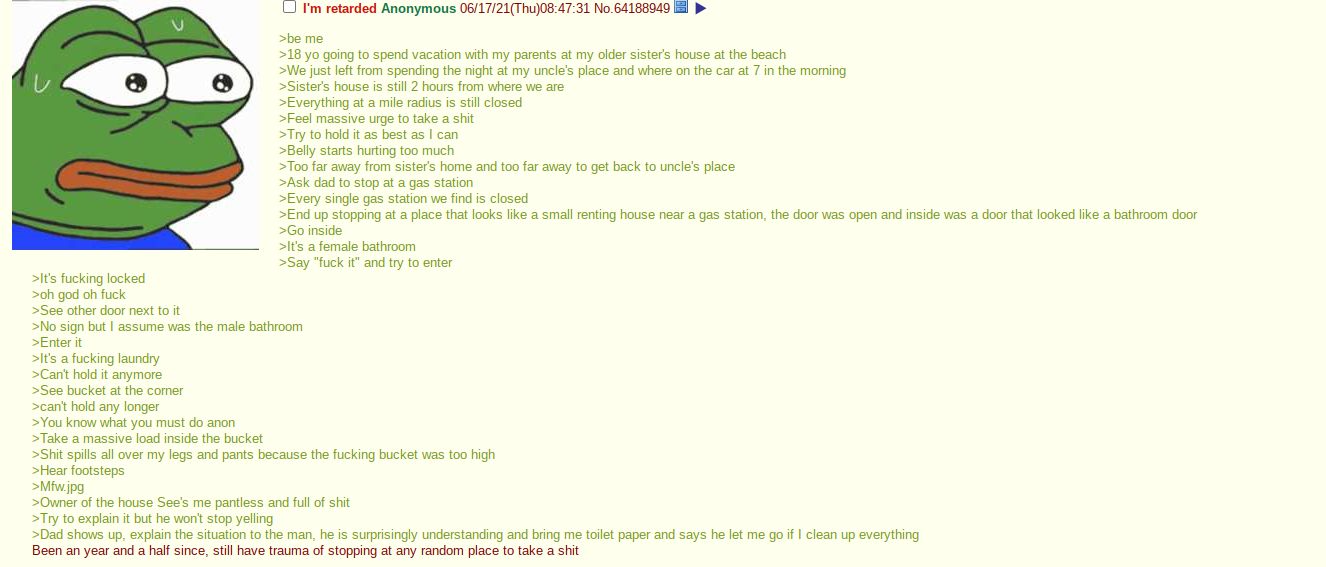 Anon shits in a bucket | Scrolller