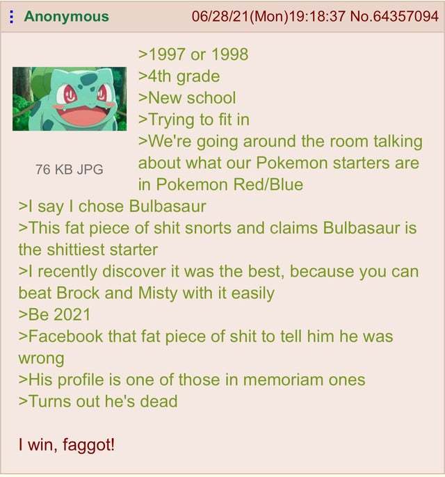 Anon talks about pokemon | Scrolller