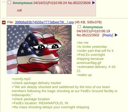 Anon's pasckage gets delayed | Scrolller