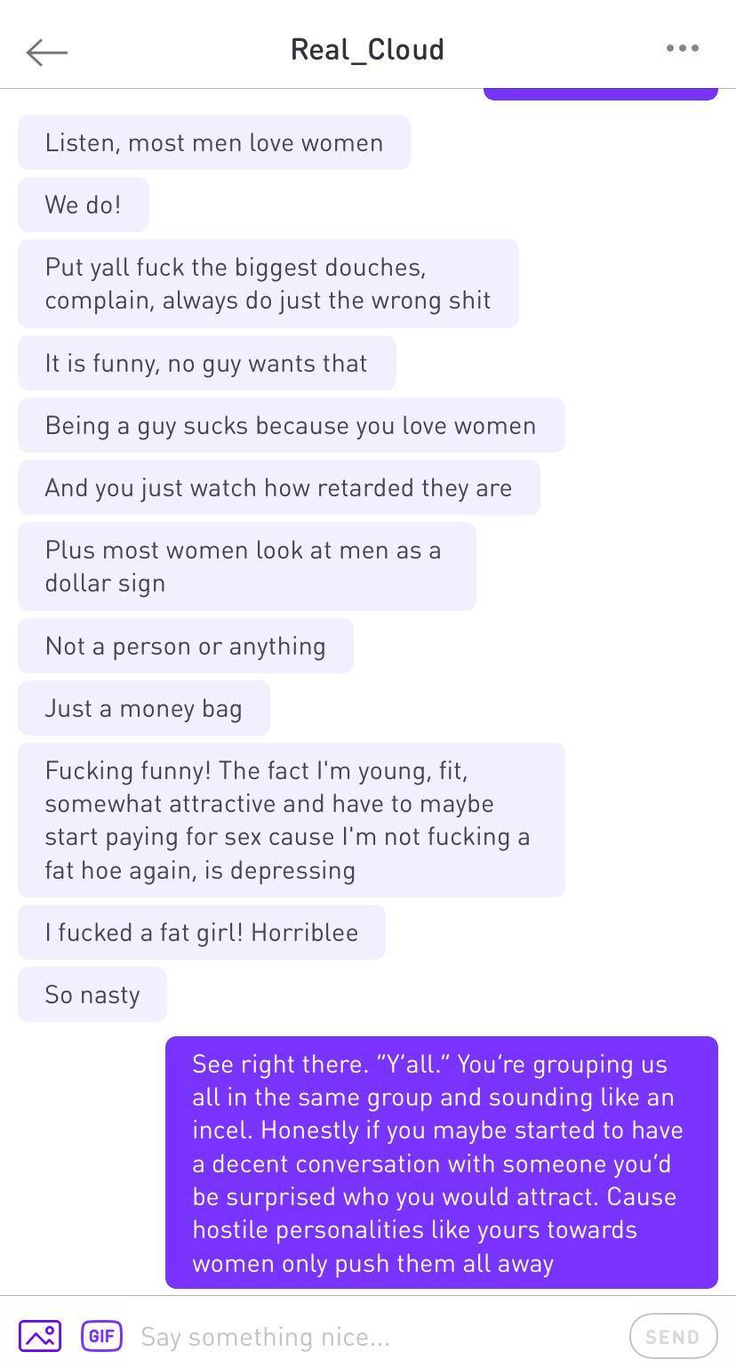 Another classic incel from Whisper.. | Scrolller