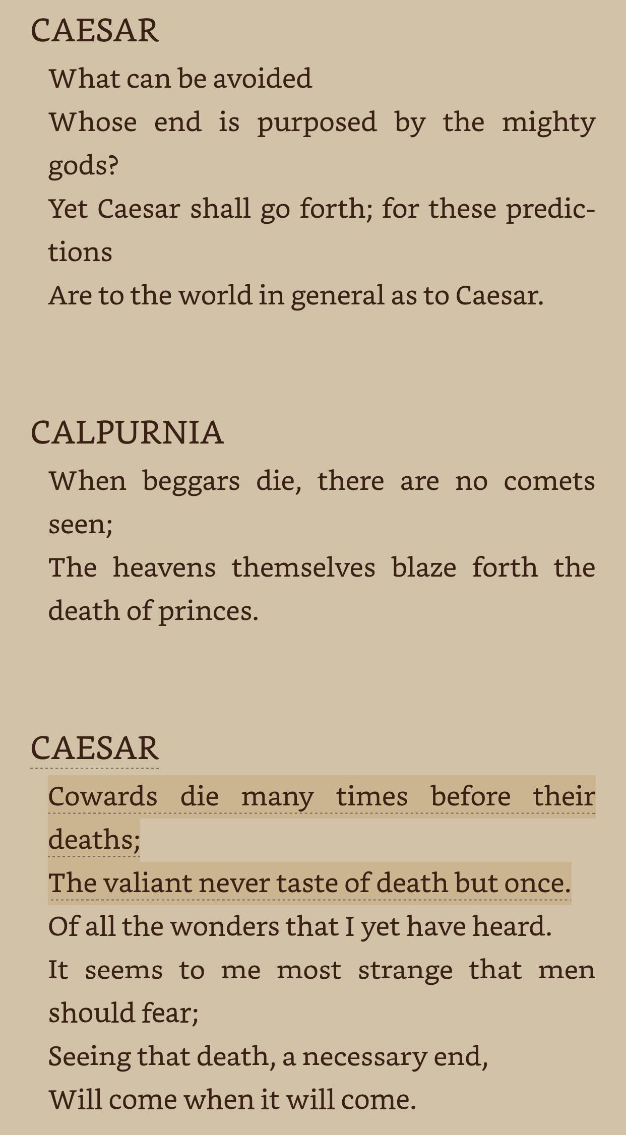 Another famous line from Julius Caesar | Scrolller