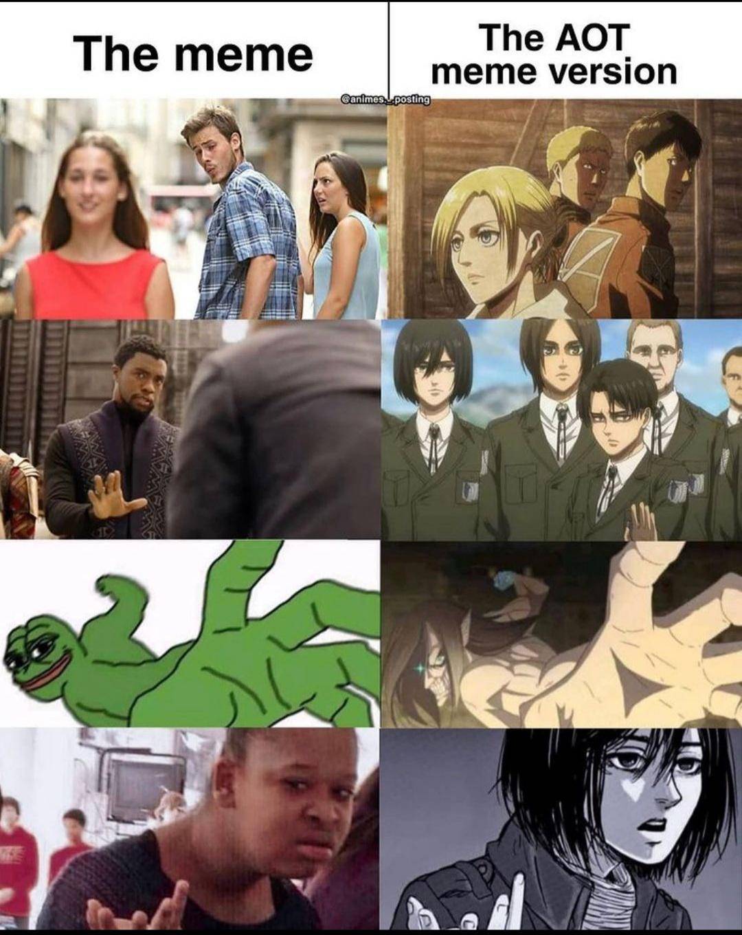 AoT fans don't use the normie template for memes but ... | Scrolller