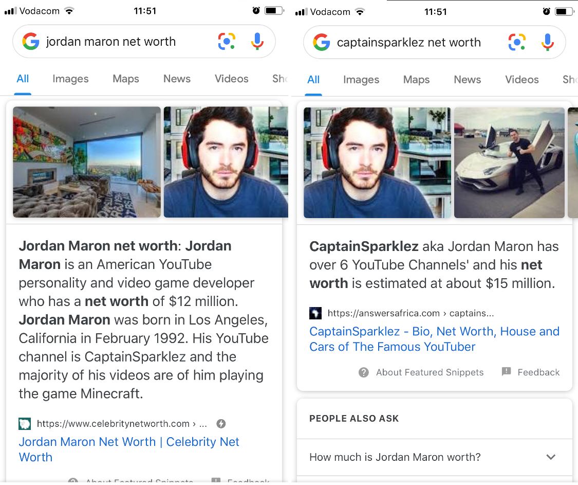 Apparently Jardons net worth is different to Capitainsparklez net worth | Scrolller