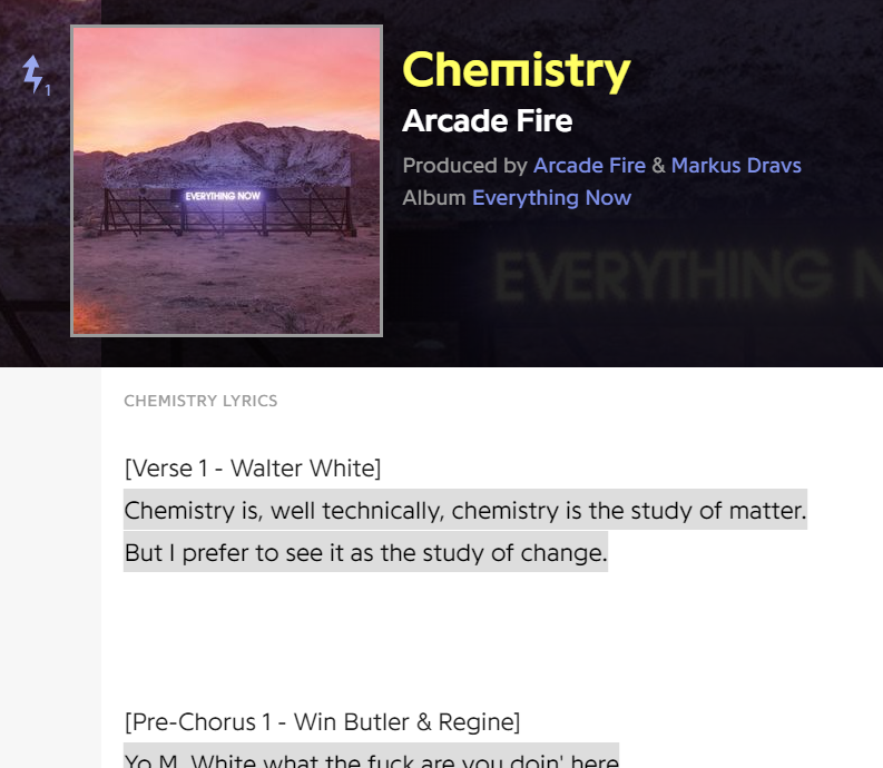 Arcade Fire - Chemistry | Scrolller