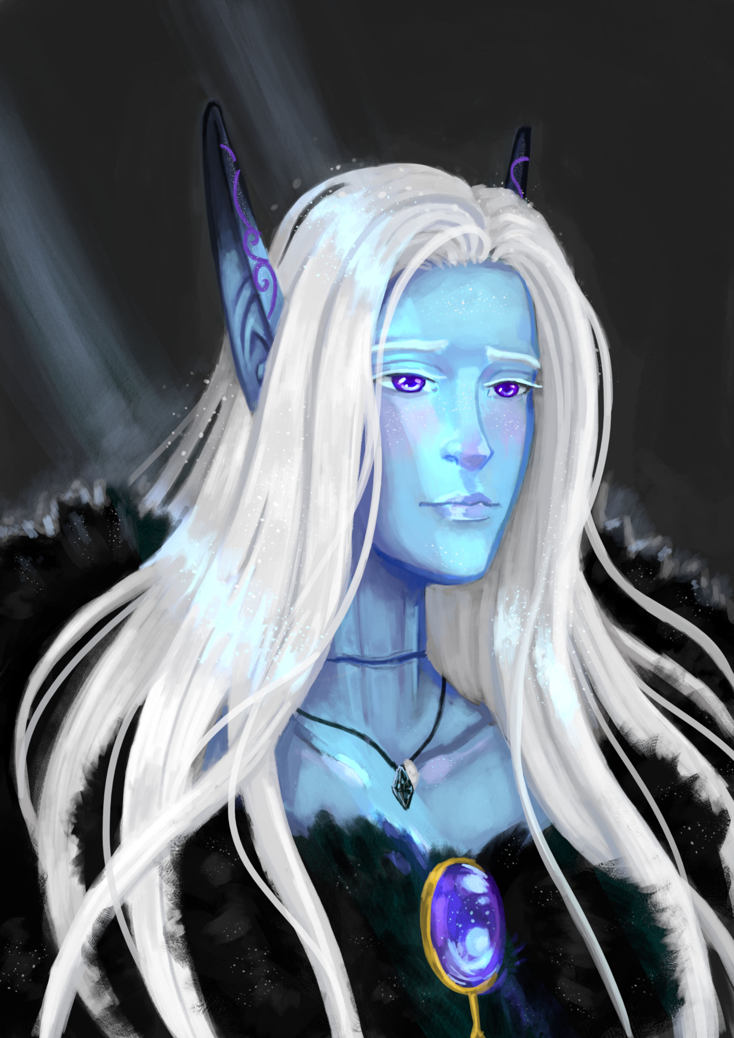 [Art] [OC] Mo, The Eladrin Shadow Sorcerer | Scrolller