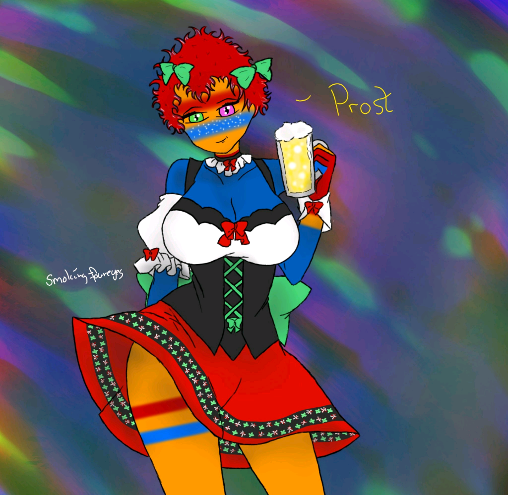 Art of an old OC. Ask whatever chu like! | Scrolller