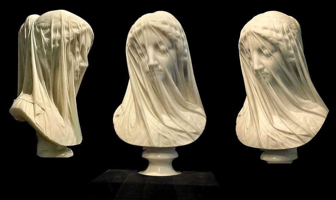 [Art] The Veiled Virgin, by Giovanni Strazza, 1850. | Scrolller