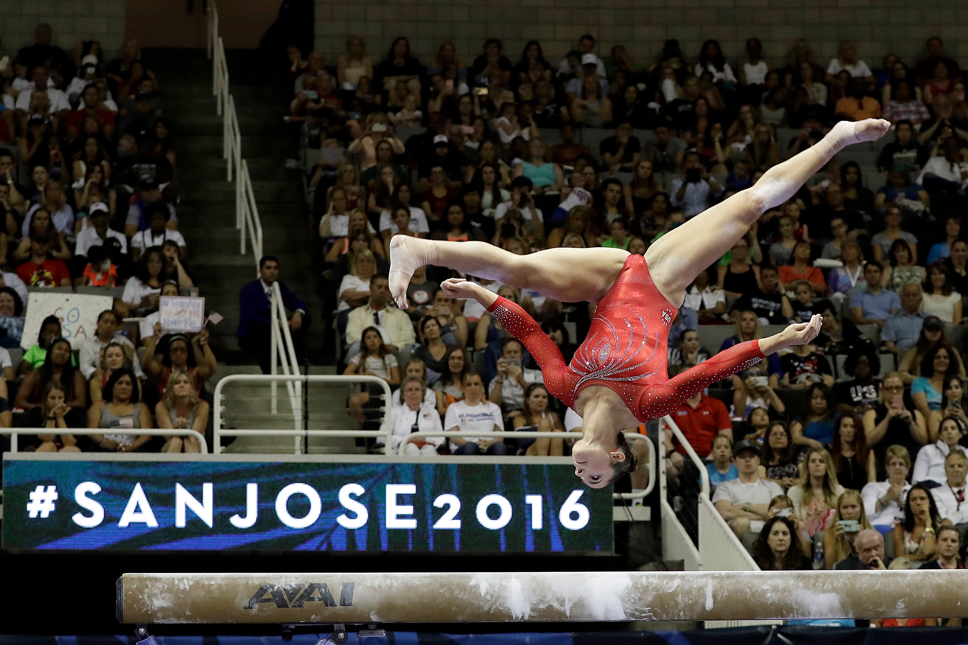 Artistic gymnast Aly Raisman on balance beam | Scrolller