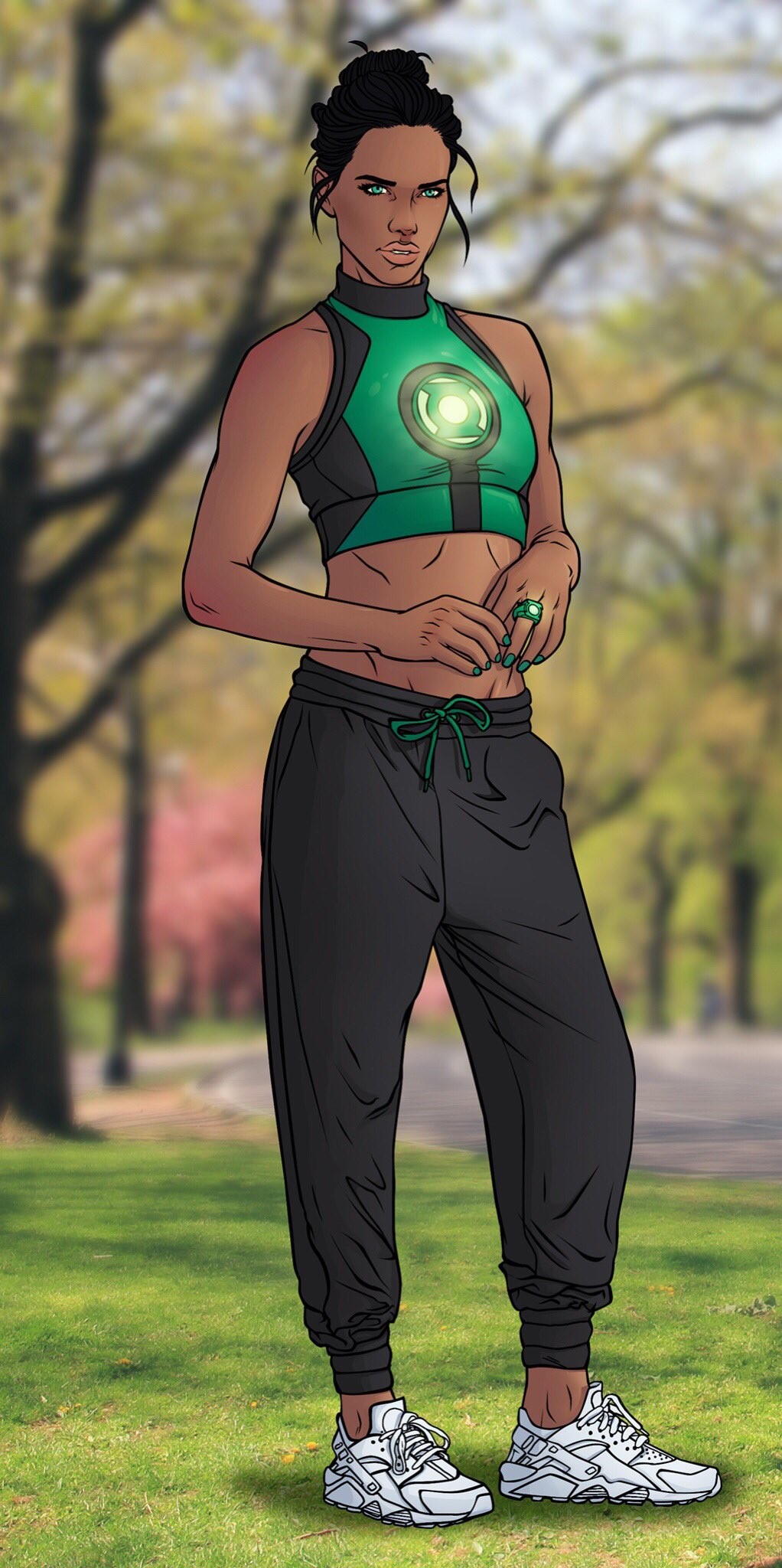 [Artwork] Jessica Cruz athleisure attire by Chris Panda | Scrolller