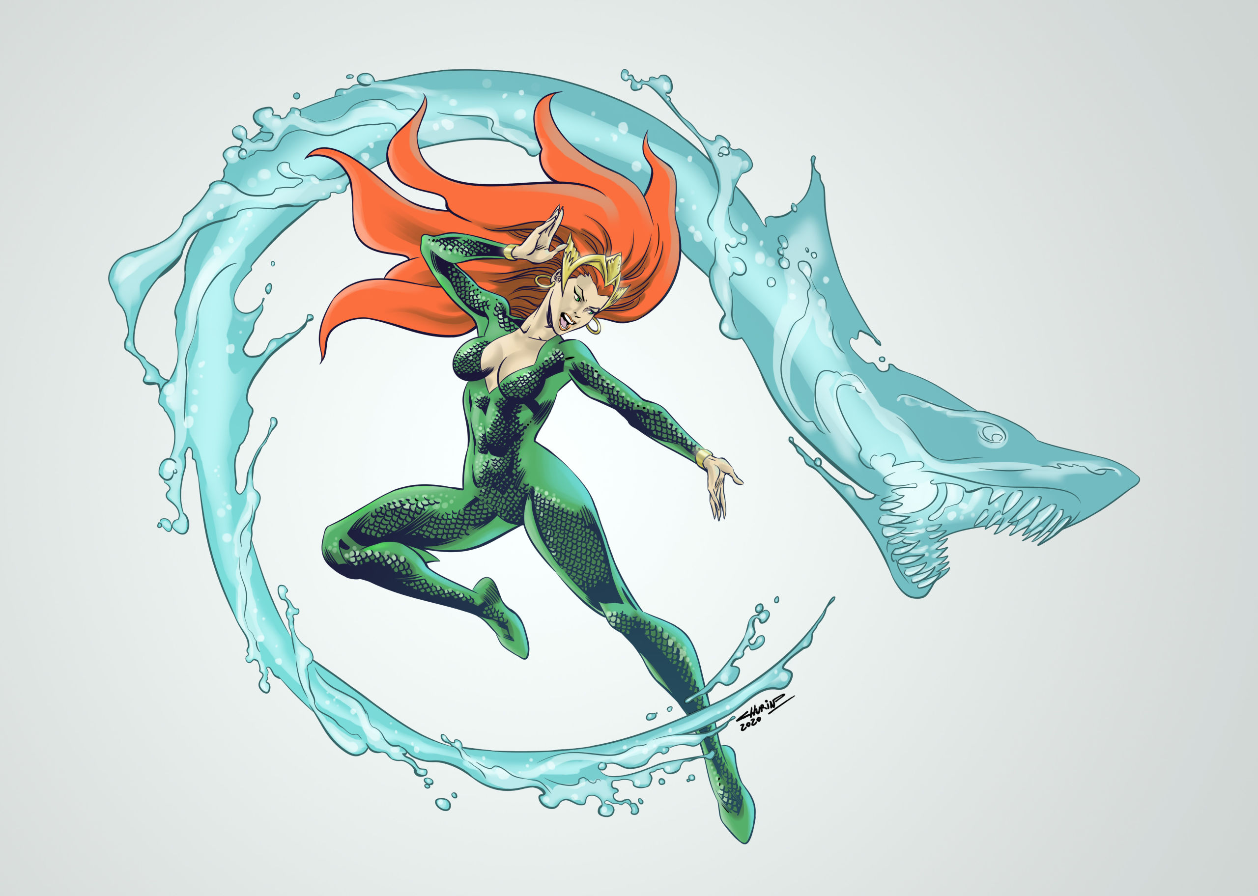 [Artwork] Mera: Fanart of the Queen of Atlantis by Pablo Churin | Scrolller