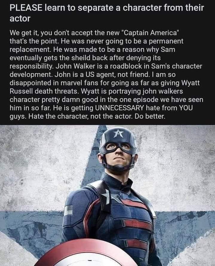 As an actor myself, please learn the difference guys. | Scrolller