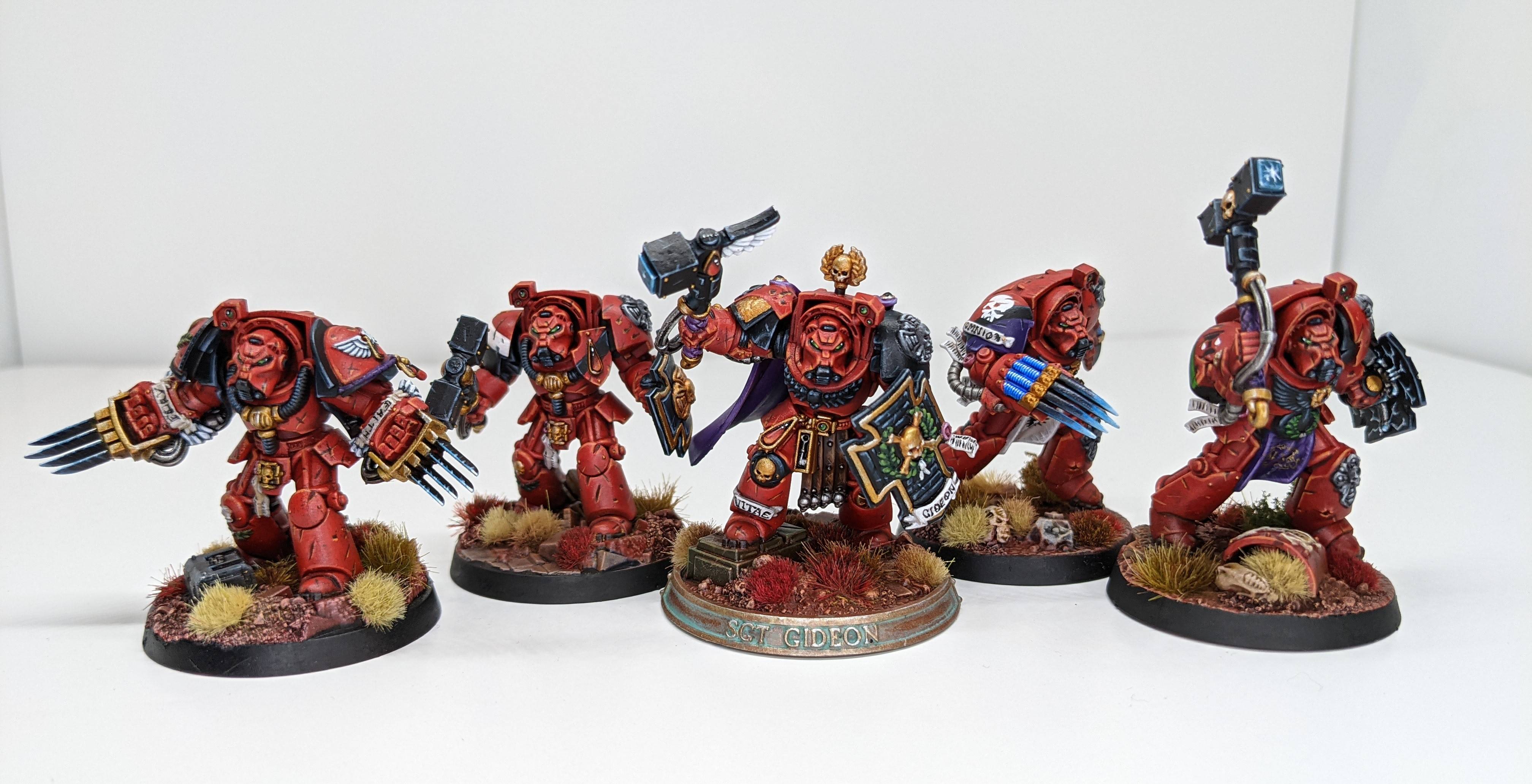 Assault Terminator squad kitbashed from the Heroes series | Scrolller