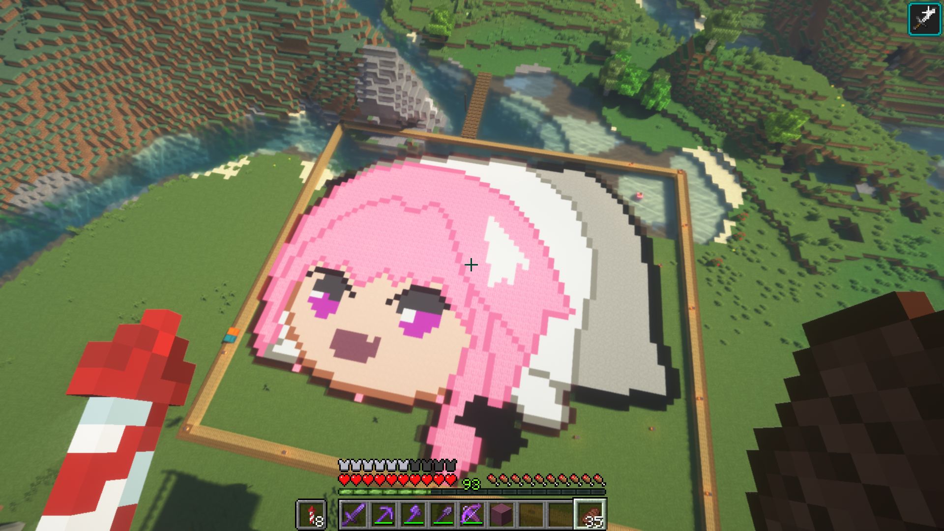 astolfo plushie in minecraft survival.. i spent like 2 hours on this | Scrolller