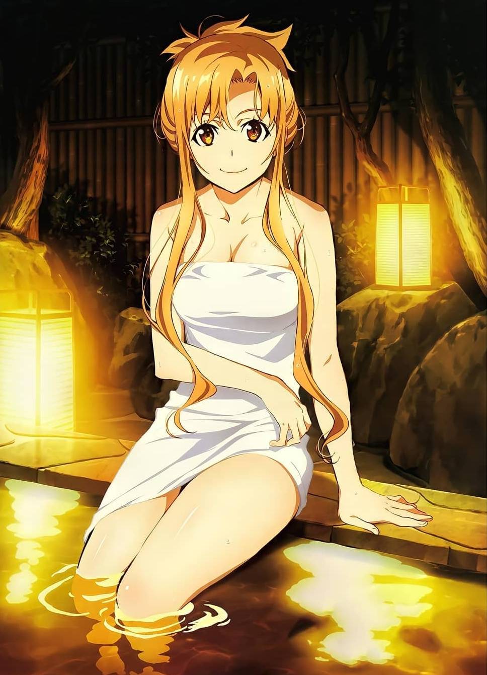 Asuna at an onsen | Scrolller