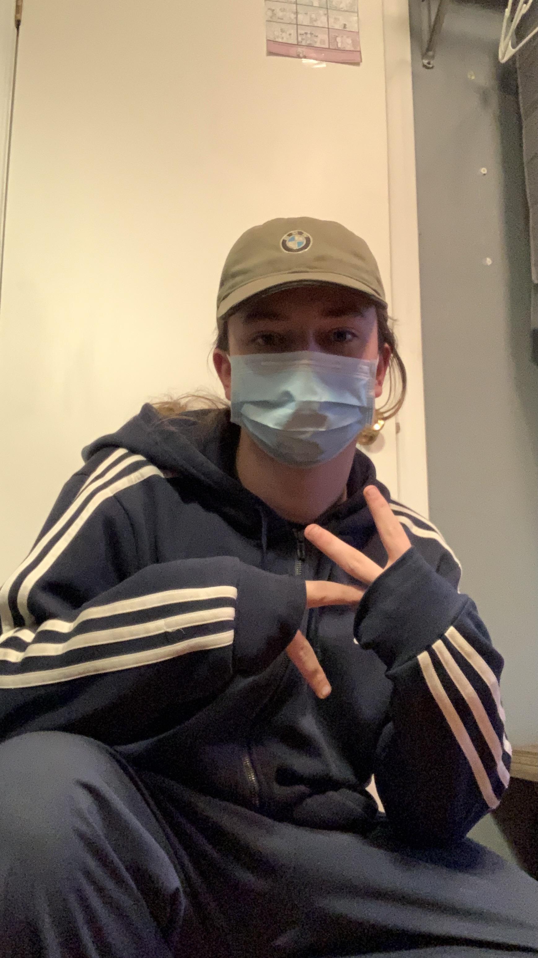 at least the mask hides my chin | Scrolller