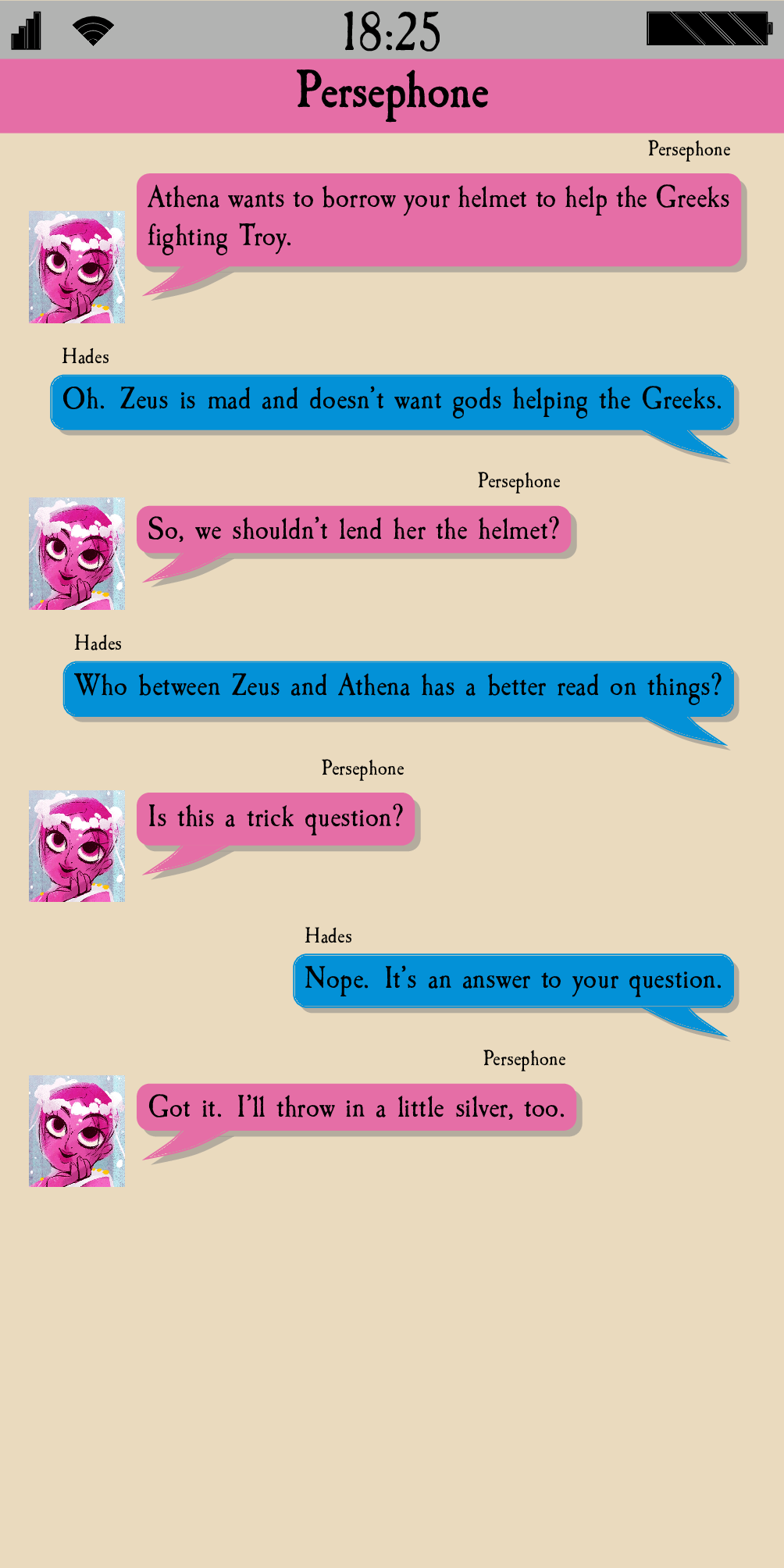 Athena comes to Persephone and Hades for help during the Trojan War. | Scrolller