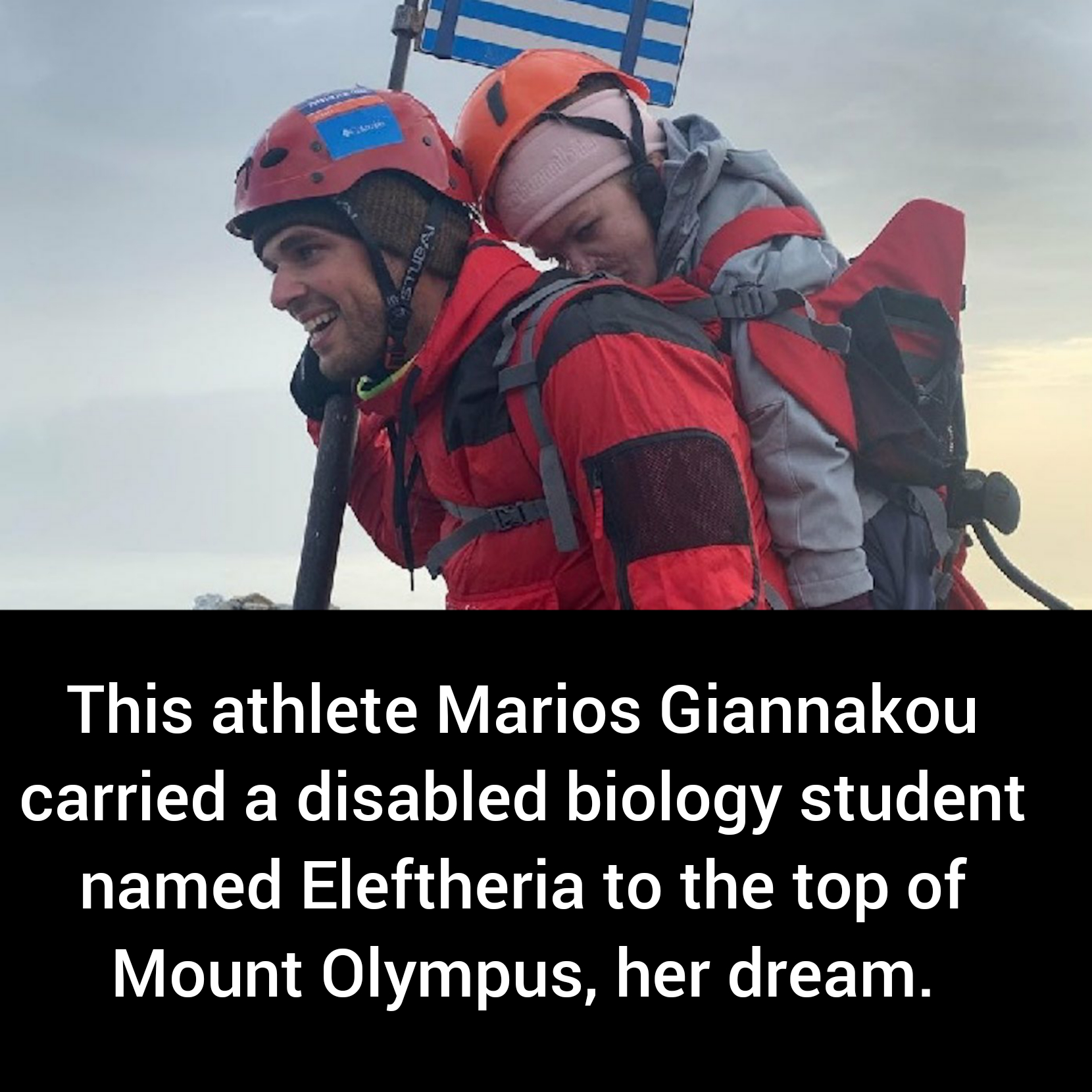 Athlete helps student with disabilities to fulfill her dream of climbing Mount Olympus | Scrolller