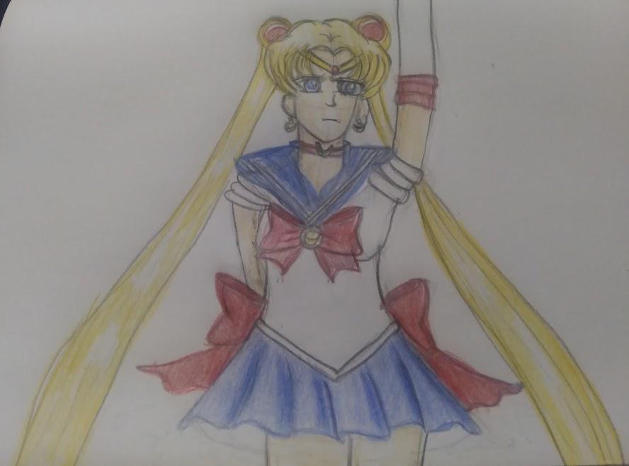Attempted redraw of Sailor Moon from episode 1 | Scrolller