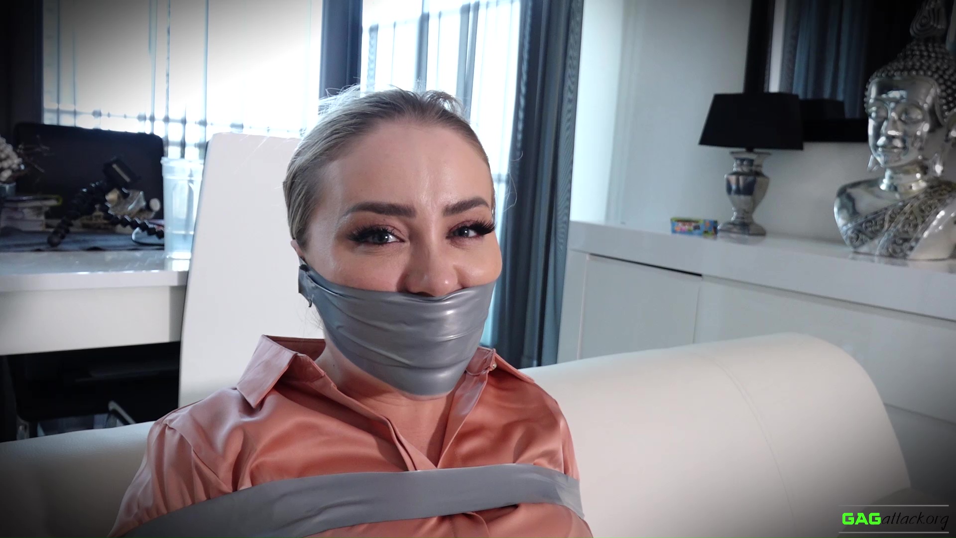 Aubrey - Secretary in Tape Bondage ( GagAttack.nl / GagAttack.org ) | Scrolller