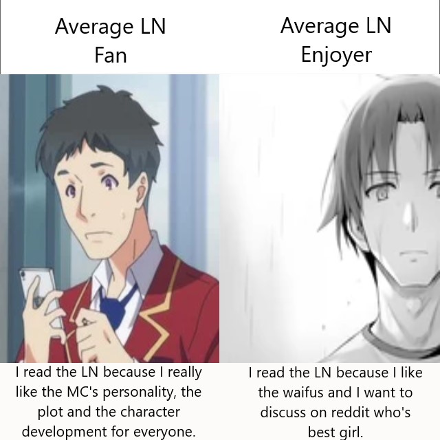 Average LN fan vs Average LN enjoyer | Scrolller