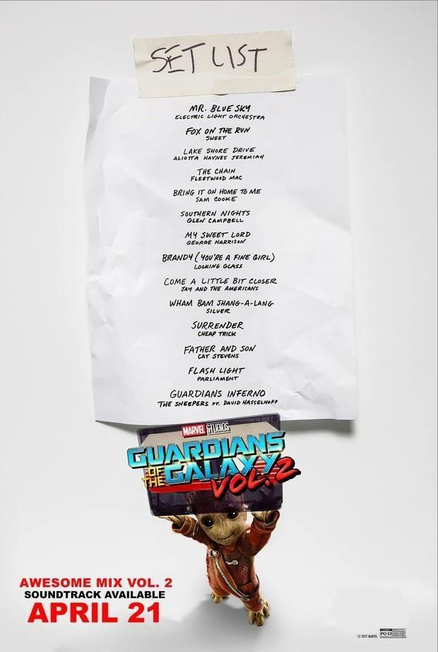 Awesome Mix Vol. 2 Setlist | Scrolller