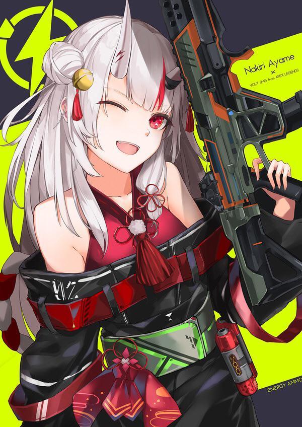 ayame in apex legend suit with volt SMG (@KiE) | Scrolller