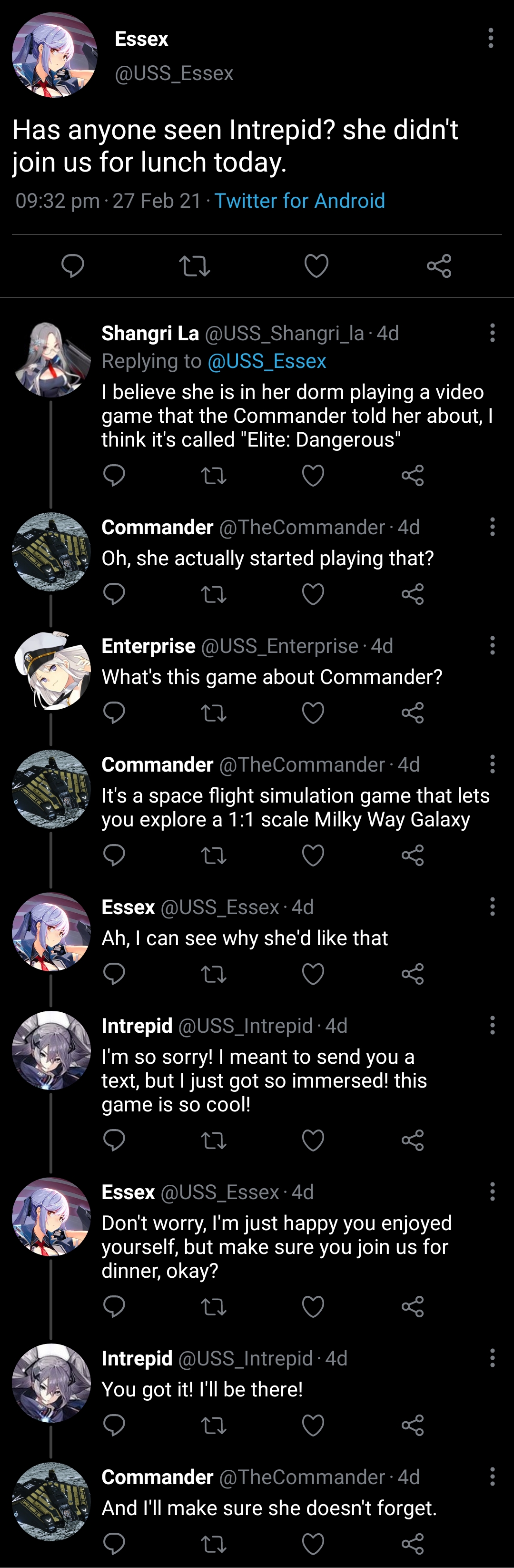 Azur Lane x Elite: Dangerous (Essex, Shangri-la, Intrepid) | Scrolller