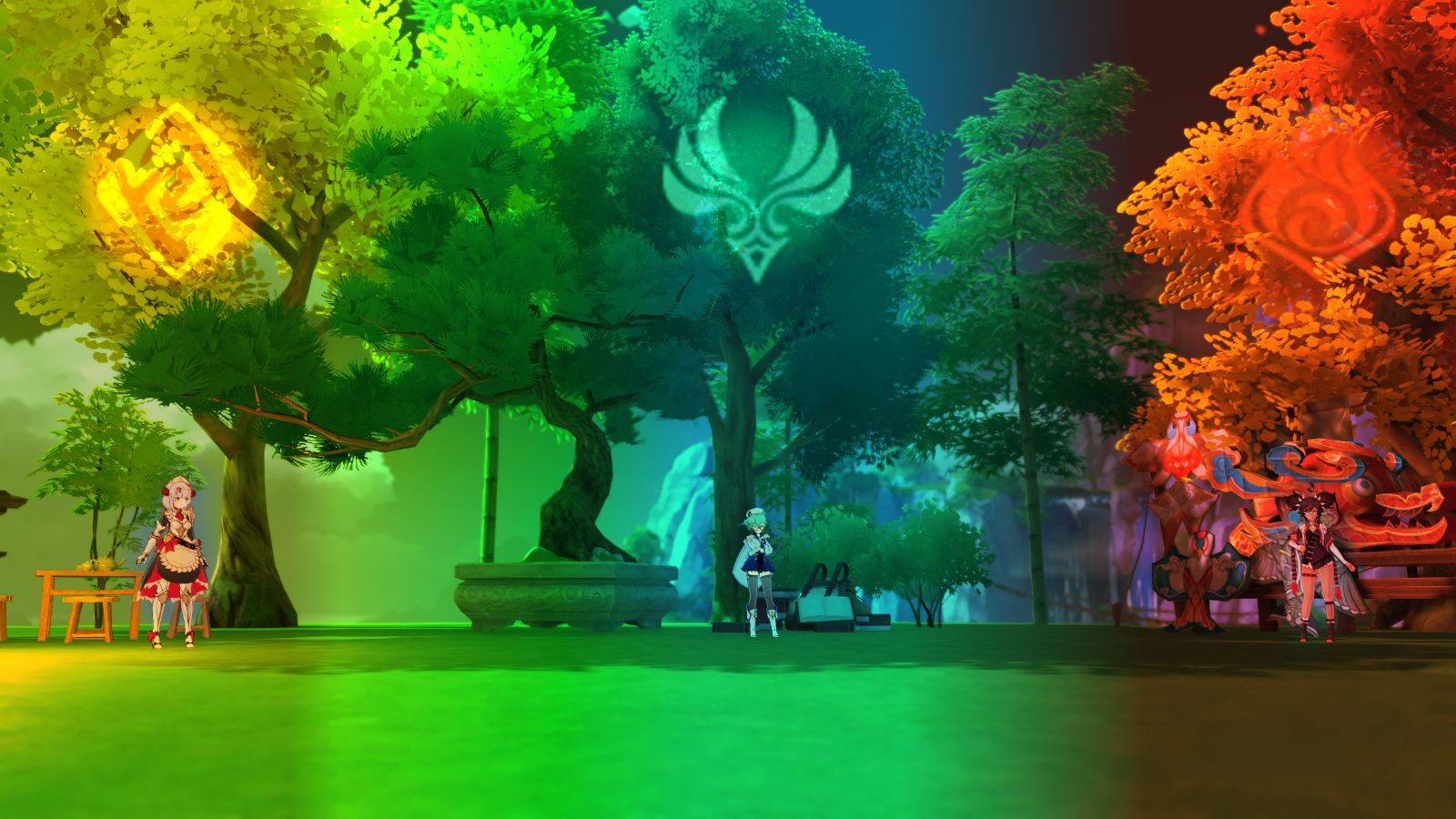 Background I made with the 3 best characters :D | Scrolller