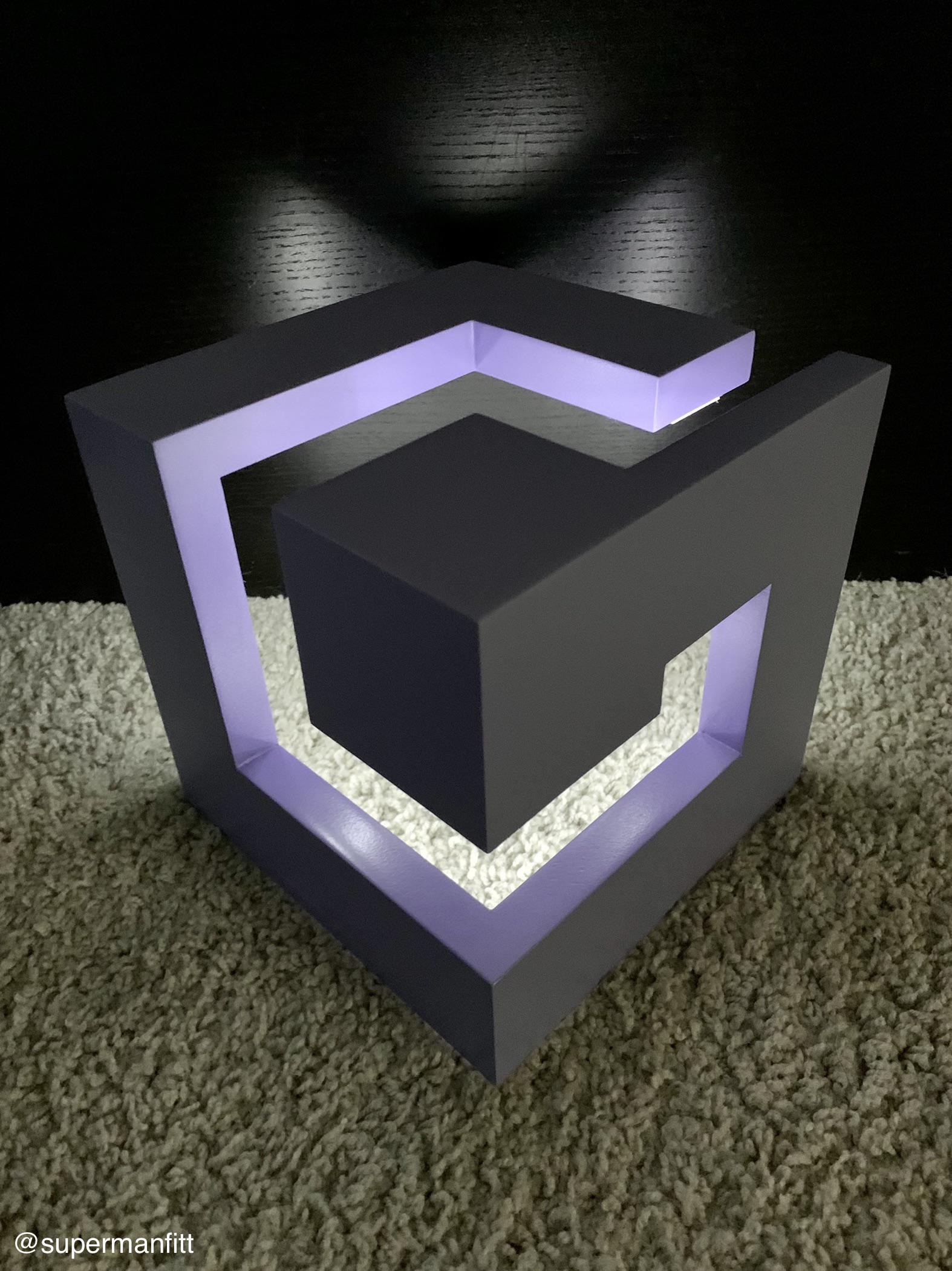 Backlit 3D printed GameCube logo | Scrolller
