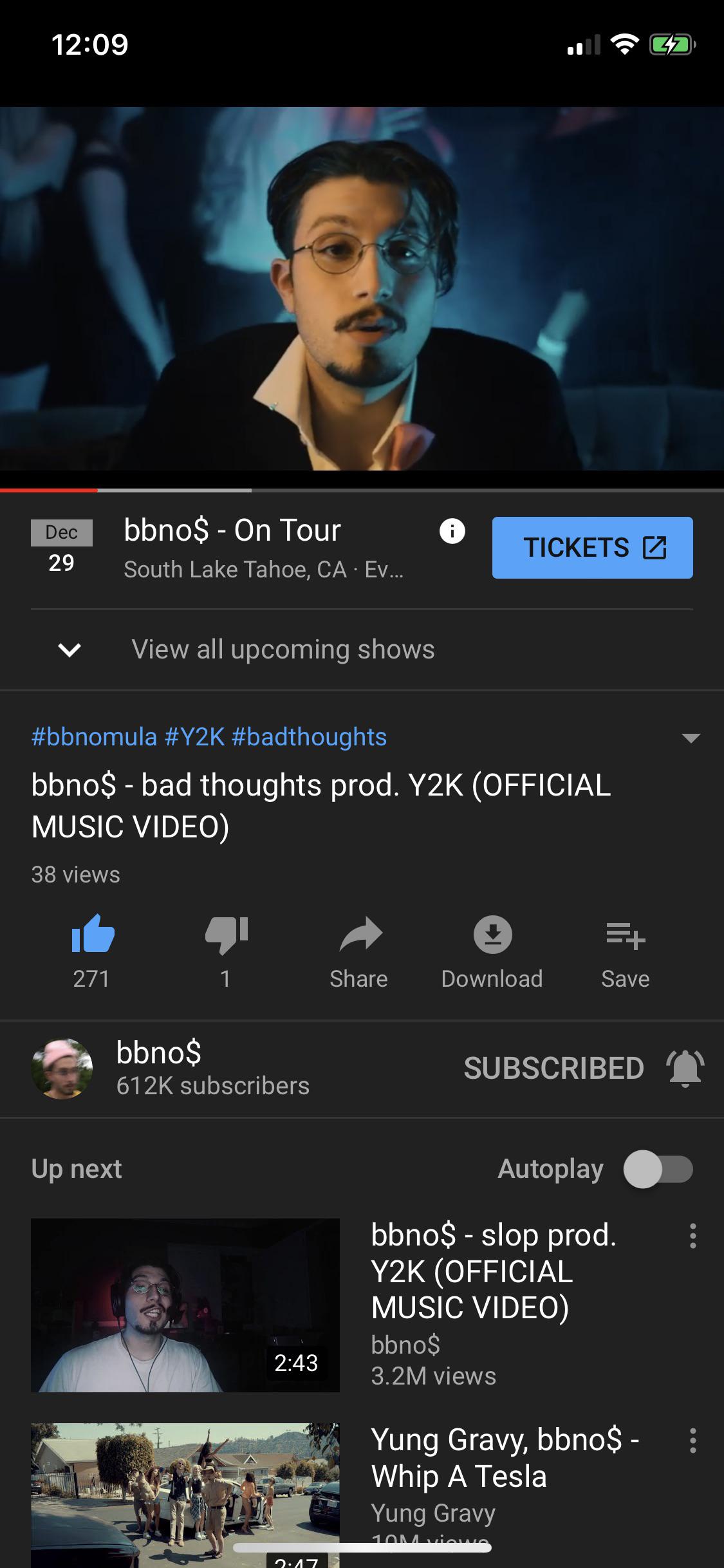 bad thoughts Music Video | Scrolller