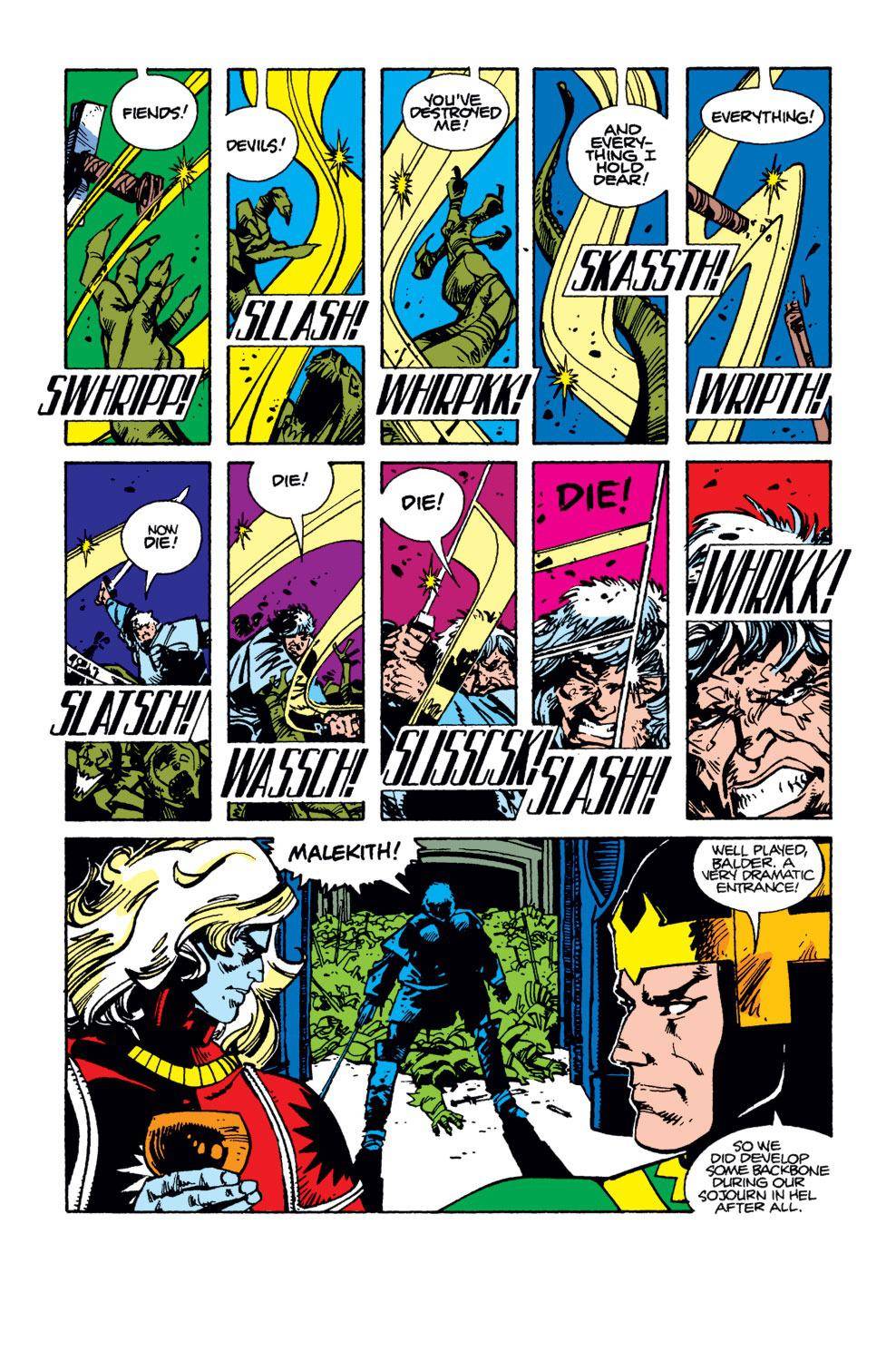 Balder the Brave showing great bravery [Thor (1966) #344, Walt Simonson] | Scrolller