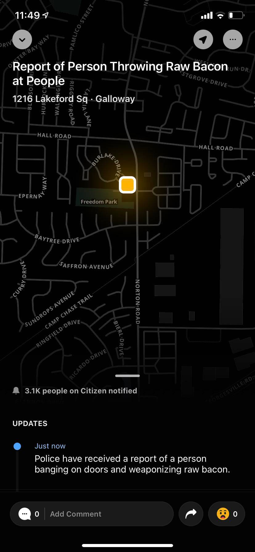 “Banging on doors and weaponizing raw bacon” | Scrolller