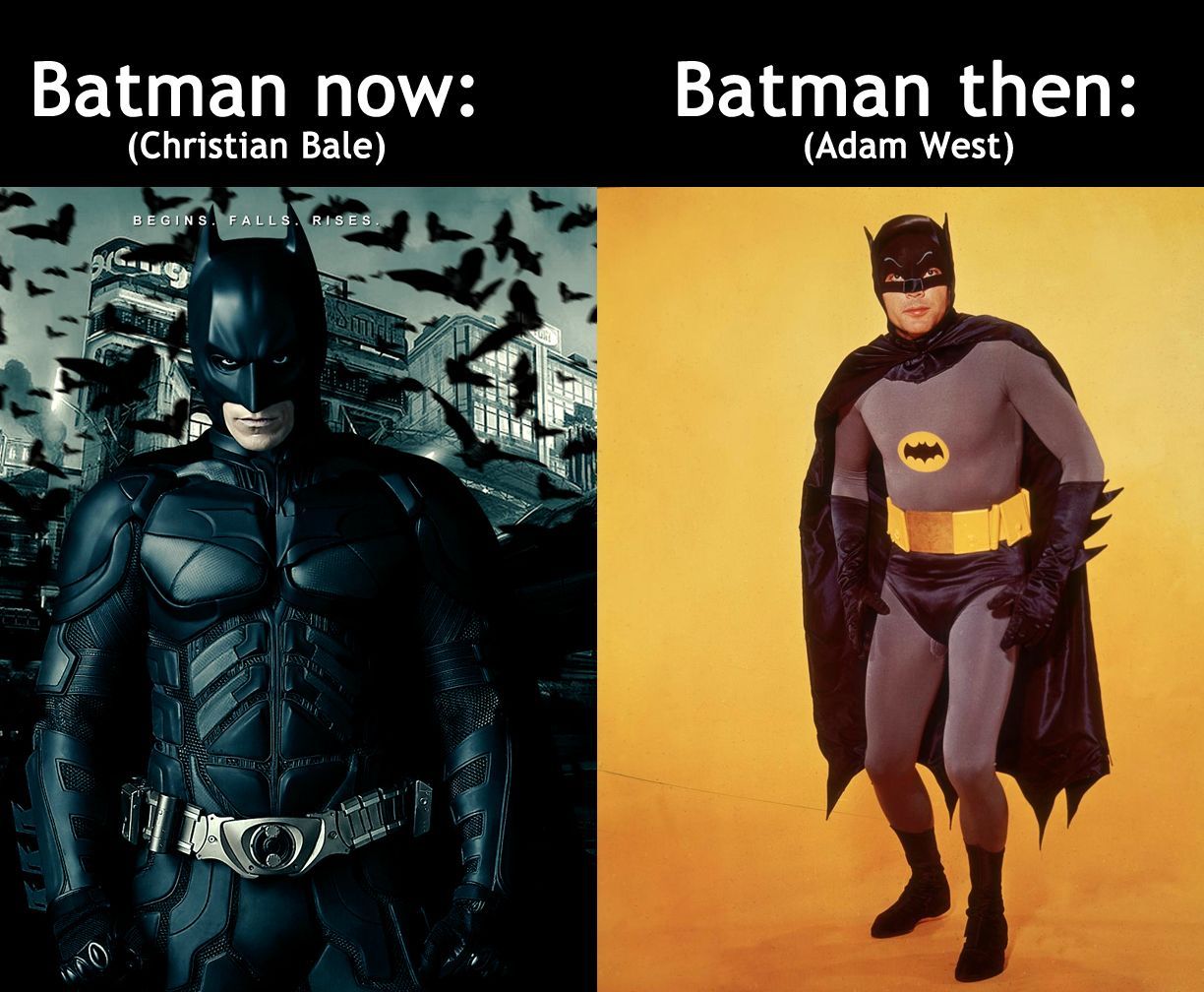 Batman then and now | Scrolller