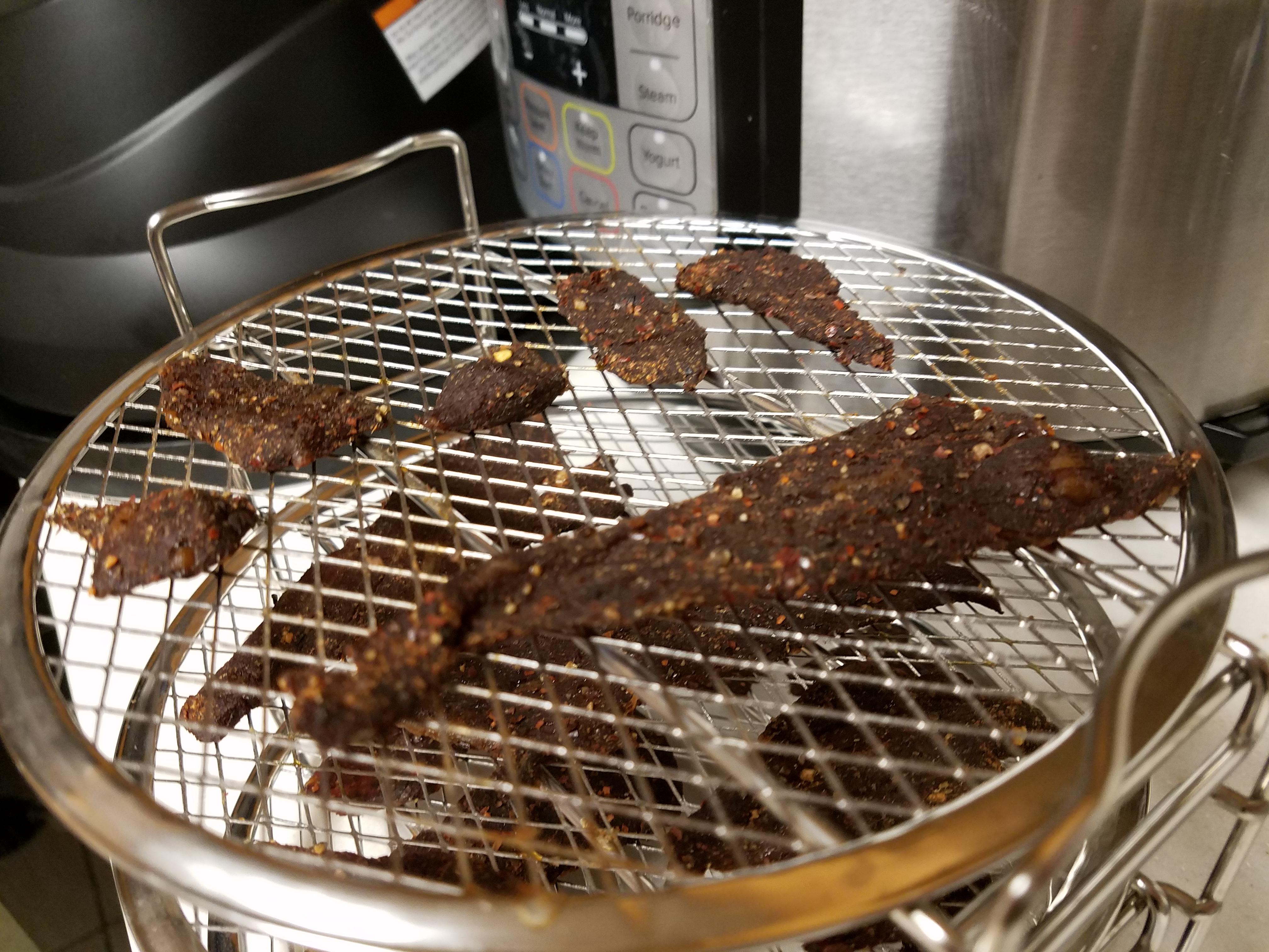 Beef jerky v1.5 with the air fryer lid. | Scrolller