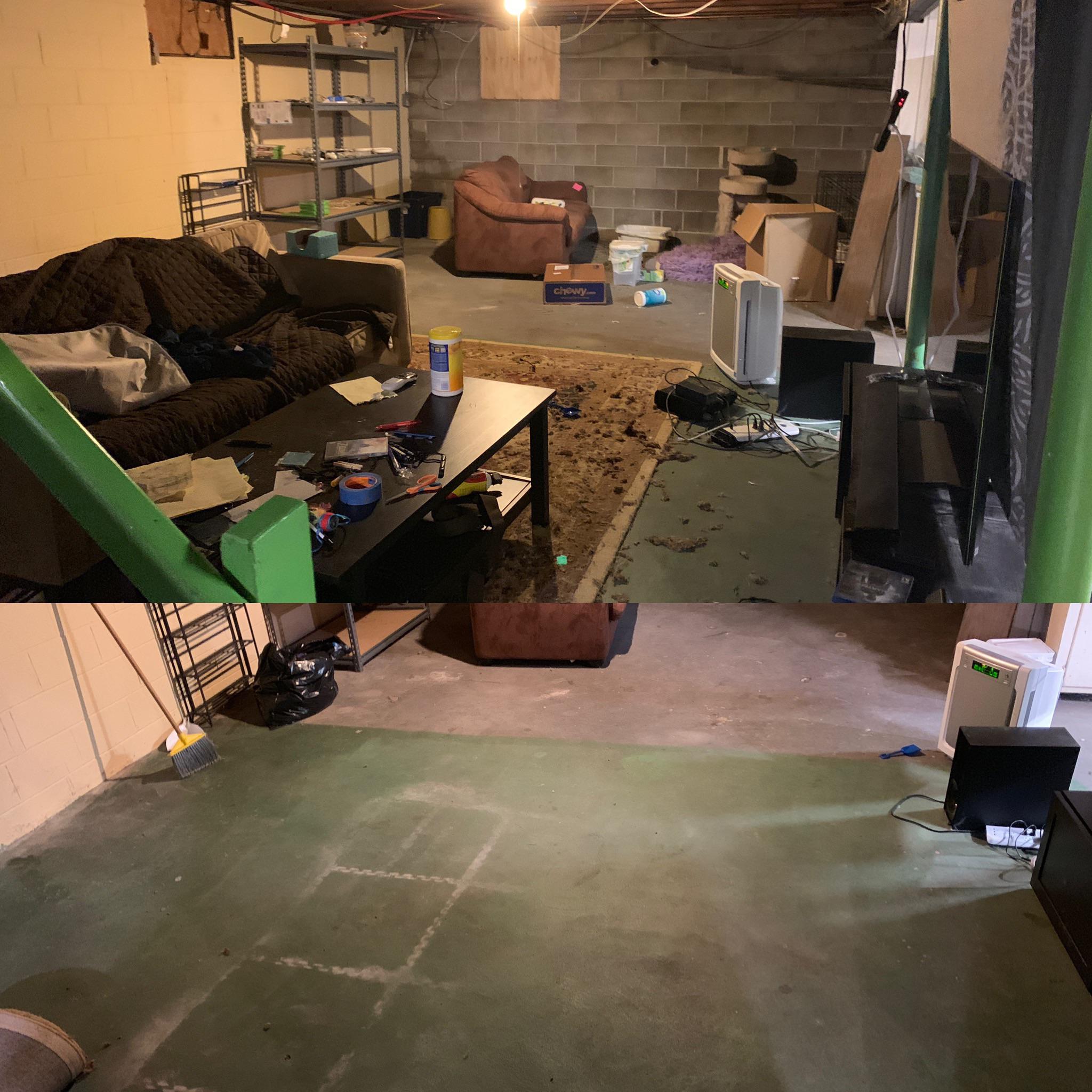 Before and almost after of our basement. | Scrolller