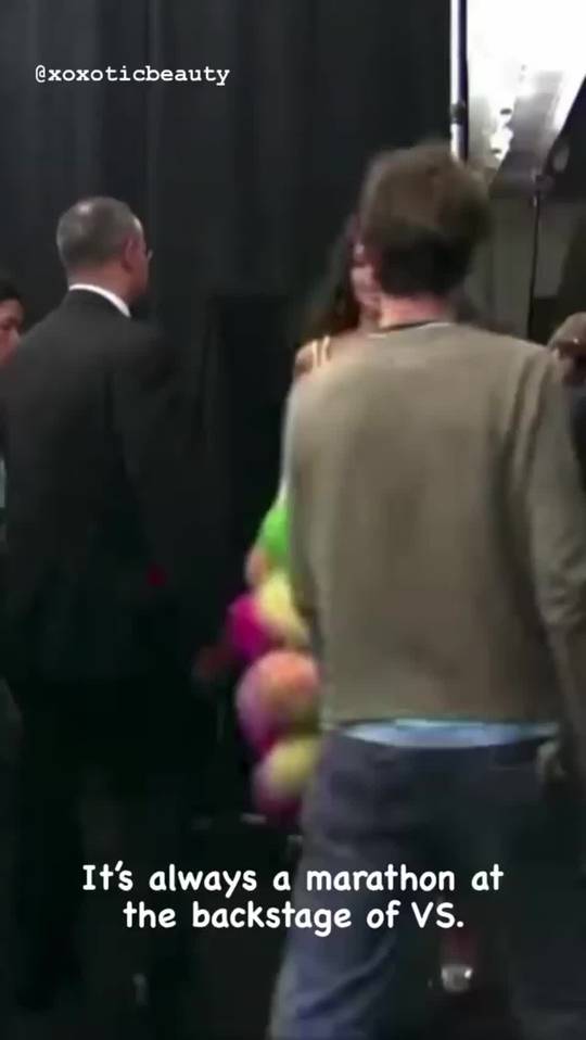 Behind the scenes of the glittered runway | Scrolller