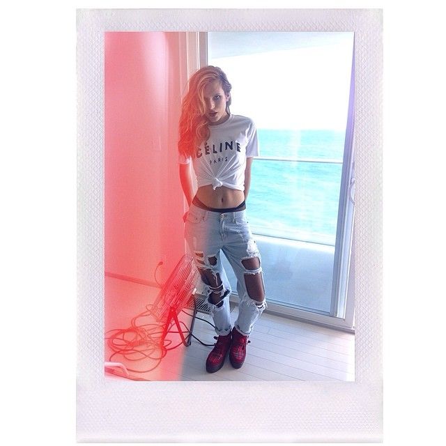 bella thorne pantyhose ripped jeans | Scrolller