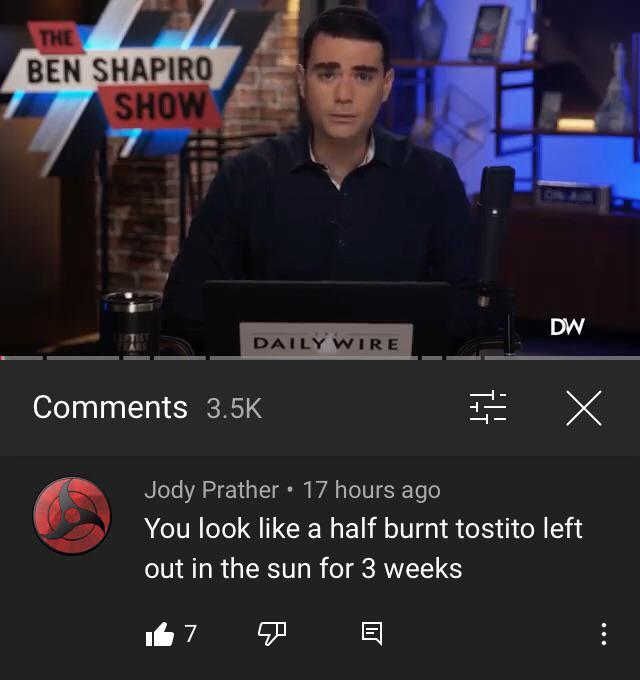 Ben "Half-Burnt Tostito" Shapiro Strikes the Libs! | Scrolller