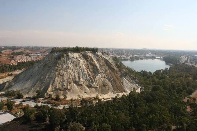 Benoni South Africa. A city built on an old mine dump. From this perspective it looks like a ...