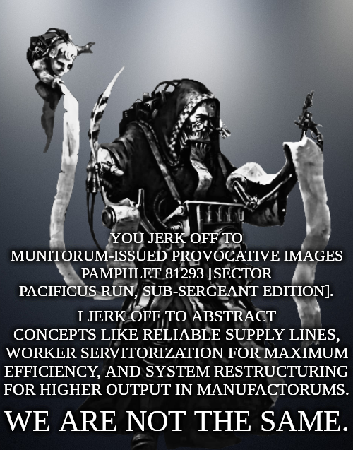 Beta desk-worker grindset keeping the entire Imperium afloat. | Scrolller