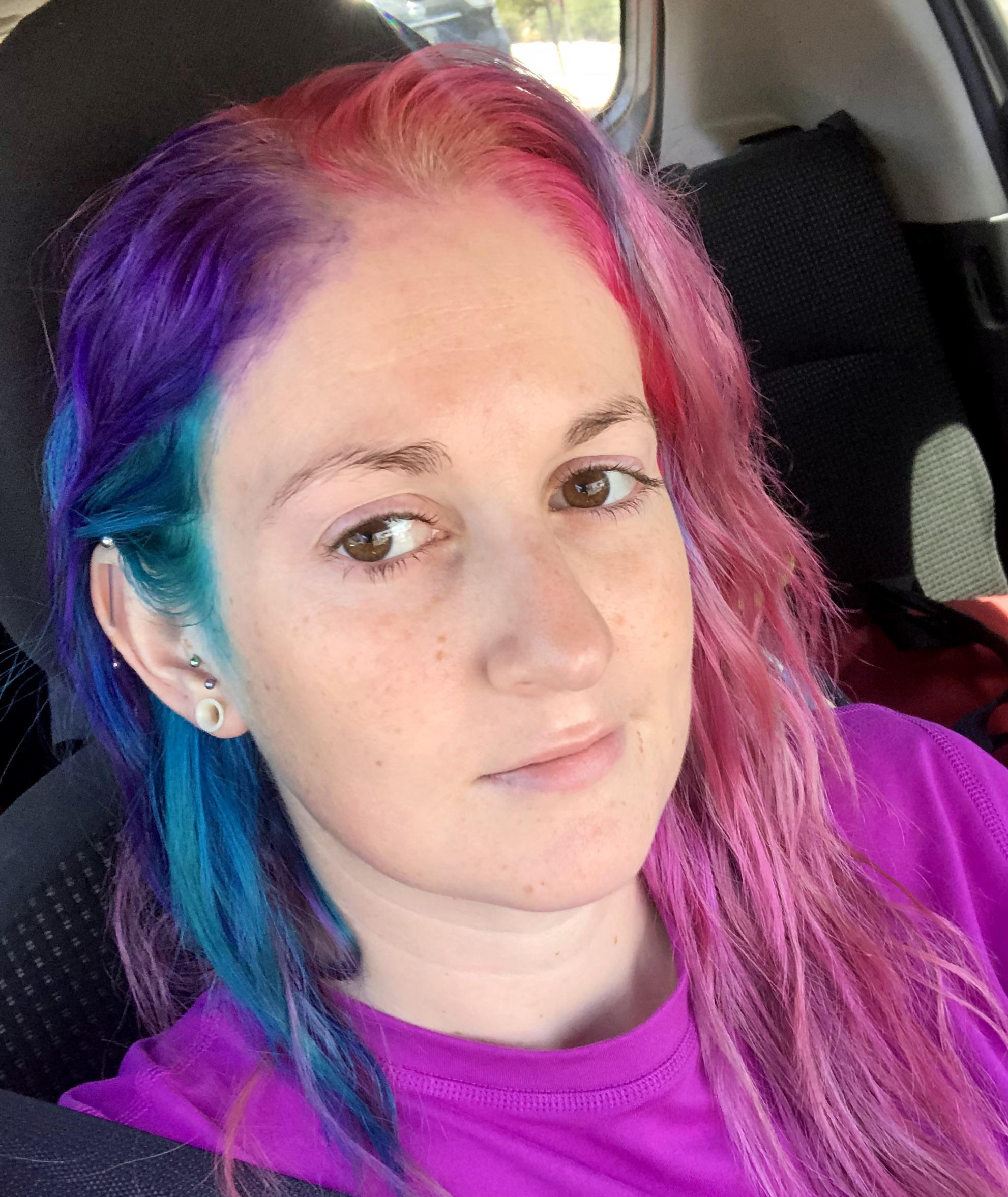 Bi Pride hair 💖💜💙 | Scrolller