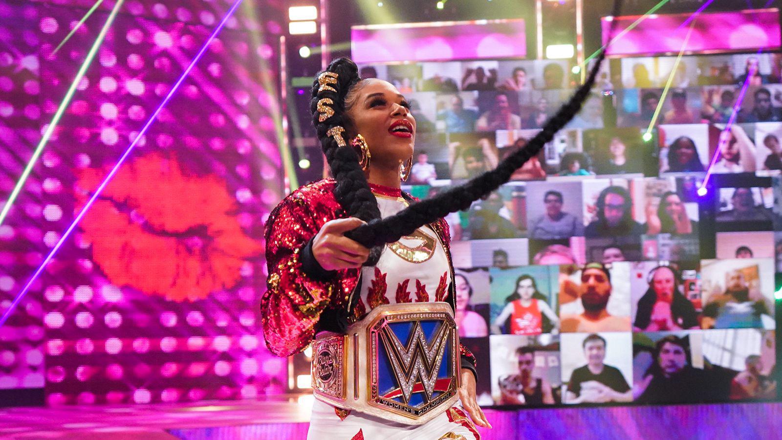 Bianca Belair making her entrance | Scrolller