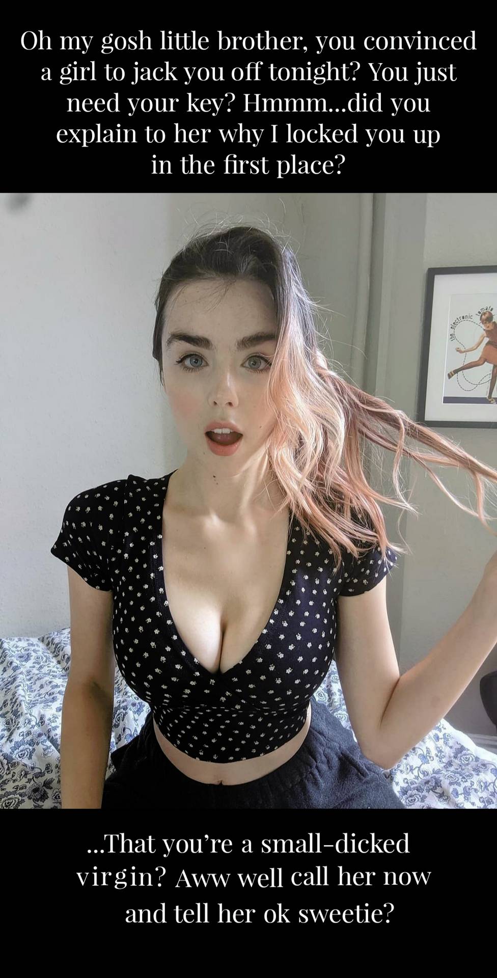 Big [sis] keeps you locked up for your own good! [chastity] | Scrolller