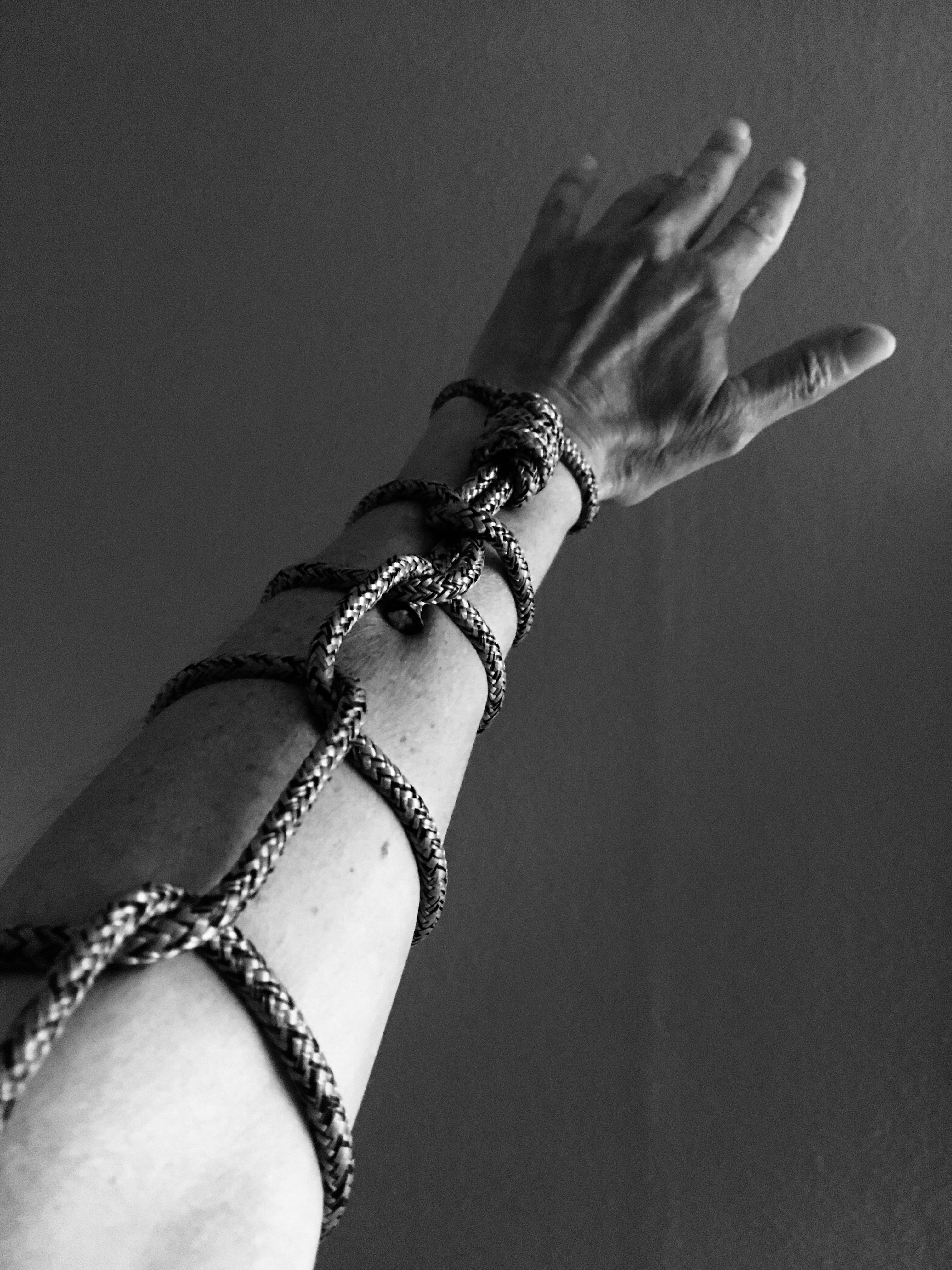 Bindings, practice on arm. | Scrolller