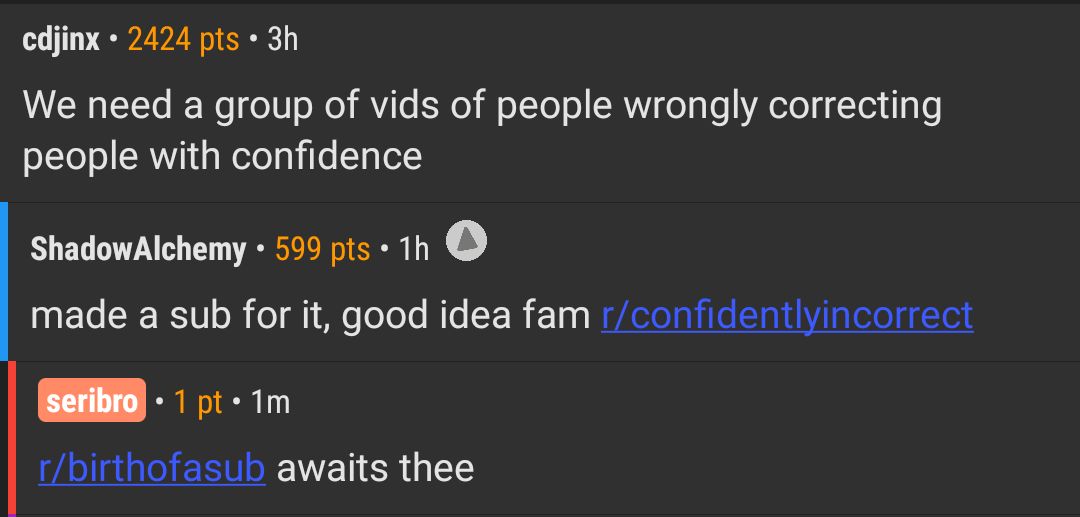 Birth of r/confidentlyincorrect | Scrolller