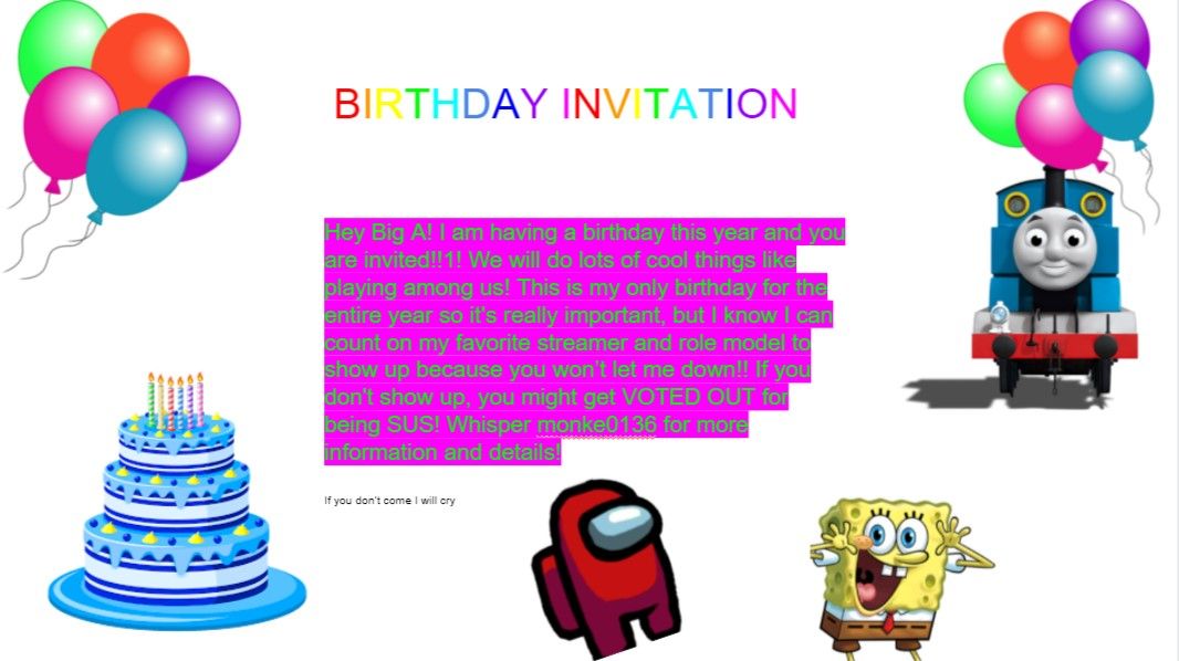 Birthday Invitation | Scrolller